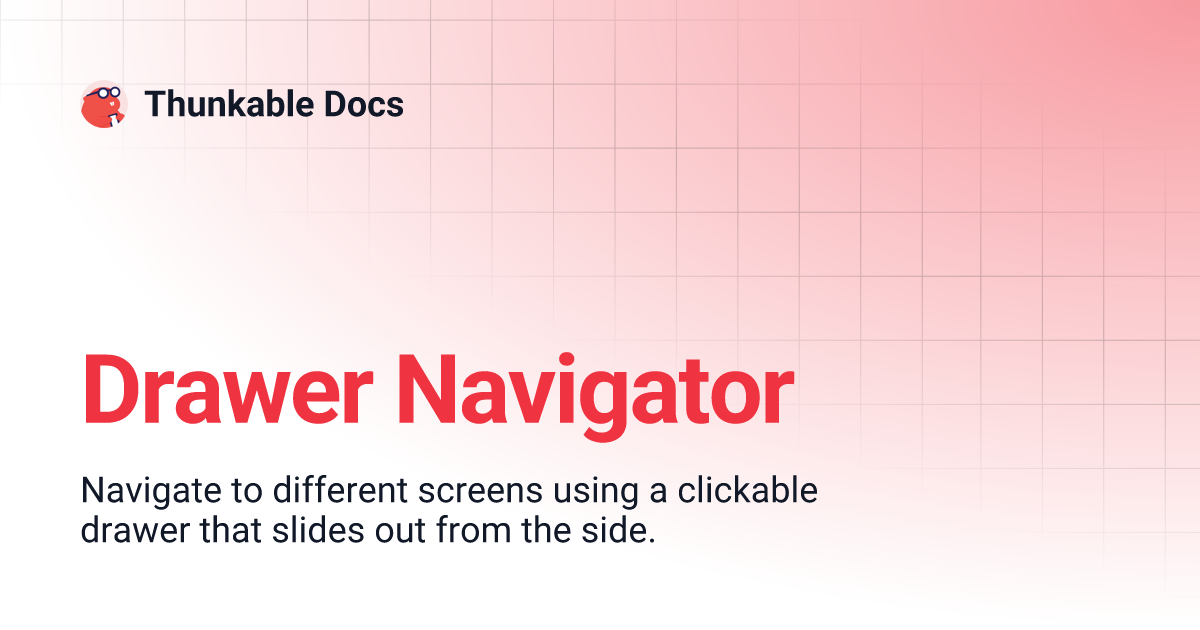 Drawer Navigator | Thunkable Docs