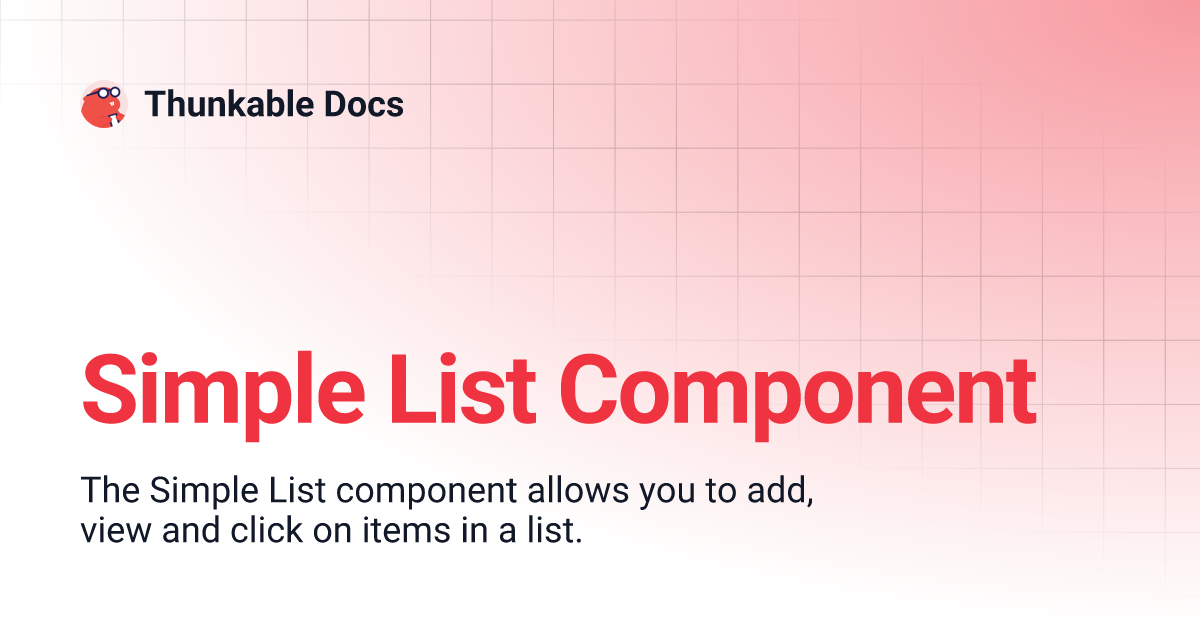 Simple List Component | Thunkable Docs