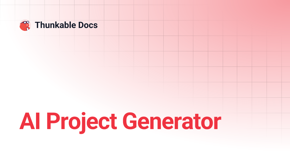 AI Project Generator | Thunkable Docs