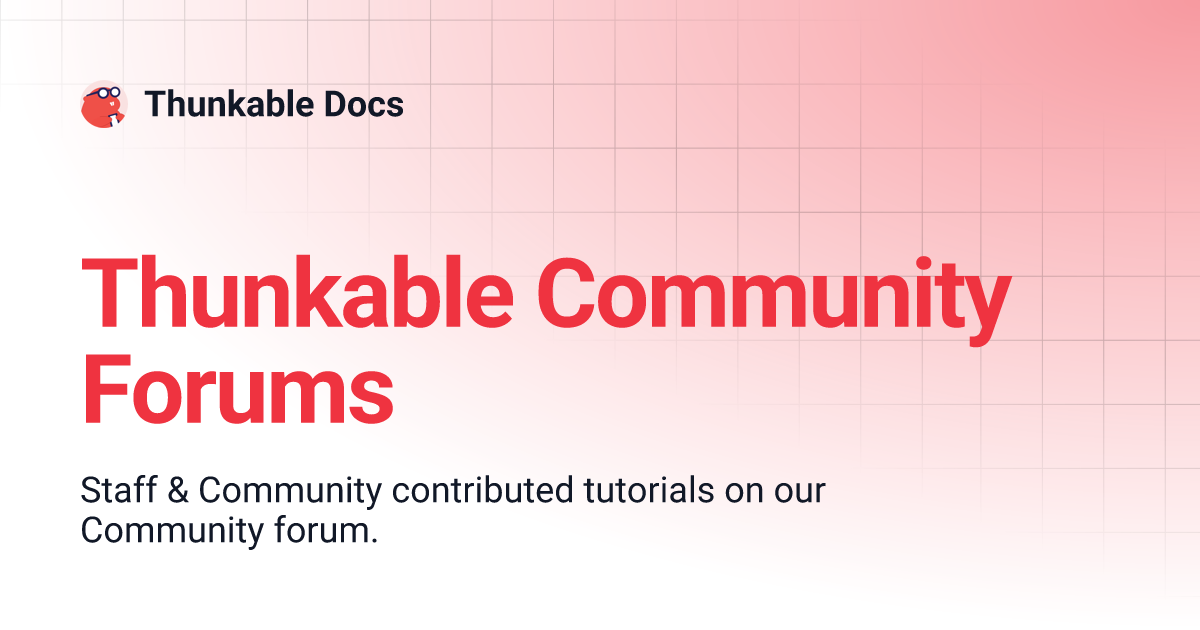 Thunkable Community Forums Thunkable Docs